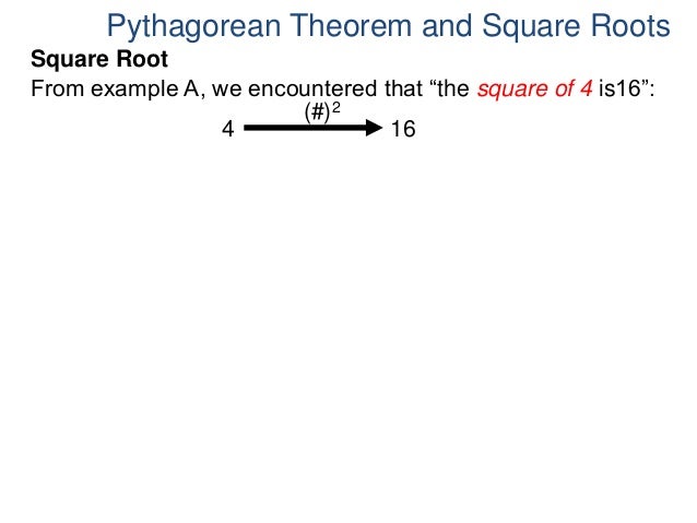 52 pythagorean theorem and square roots