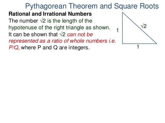 Pythagorean Theorem And Square Roots