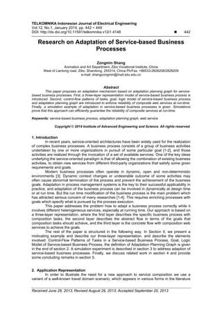 Research on Adaptation of Service-based Business Processes | PDF ...