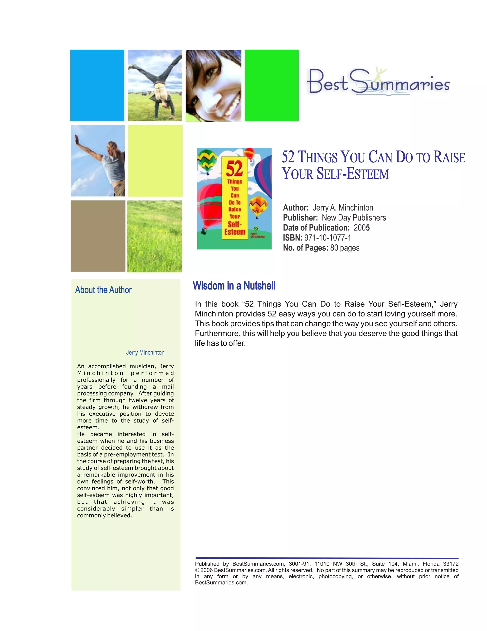 52 Things You Can Do to Raise Your Self-Esteem | PDF
