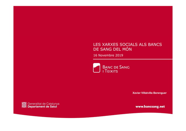 Xarxes socials als bancs de sang del món i al BST | PDF