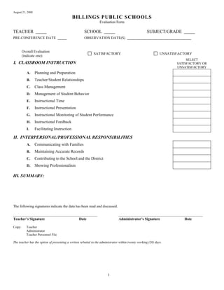 rating sheet for education | PDF