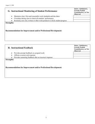 rating sheet for education | PDF