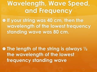 The effect of tension and wavelength on frequency | PPTX