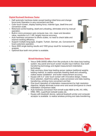 Testing/Manufacture/metal hardness tester | PDF | Computing ...