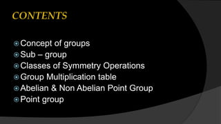 group thoery and character table | PPTX