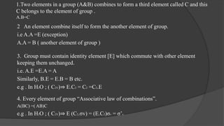 group thoery and character table | PPTX
