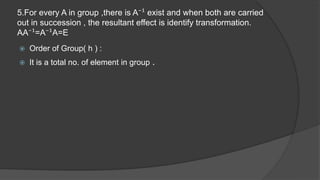 group thoery and character table | PPTX