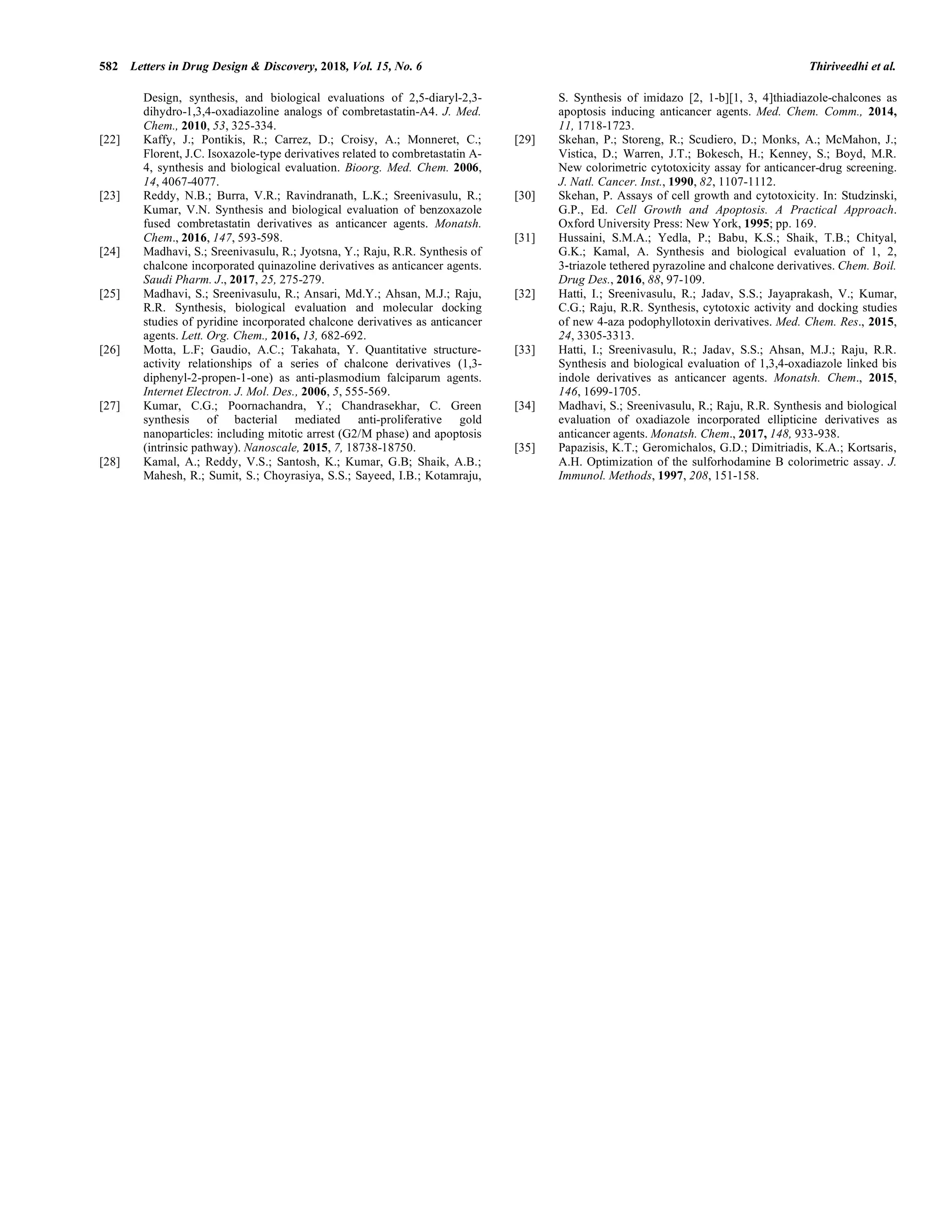Novel Hybrid Molecules of Isoxazole Chalcone Derivatives: Synthesis and Study of In Vitro ...