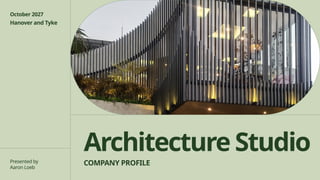 Hanover and Tyke Architecture Studio Company Profile and Portfolio | PPTX