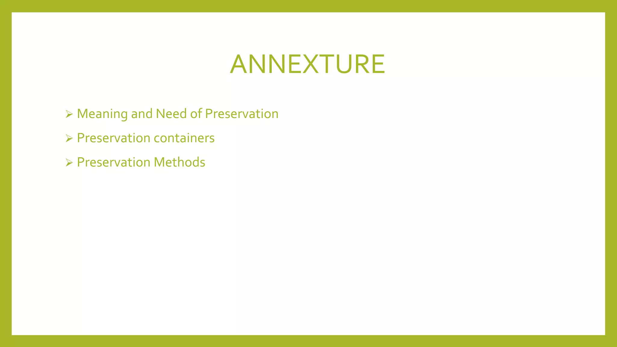 Preservation of samples | PPTX