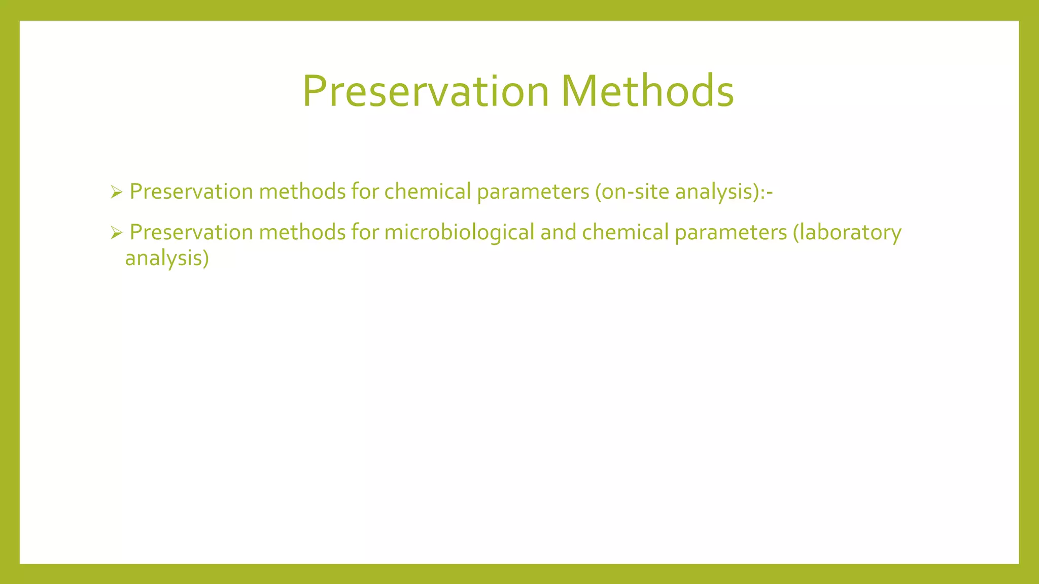 Preservation of samples | PPTX
