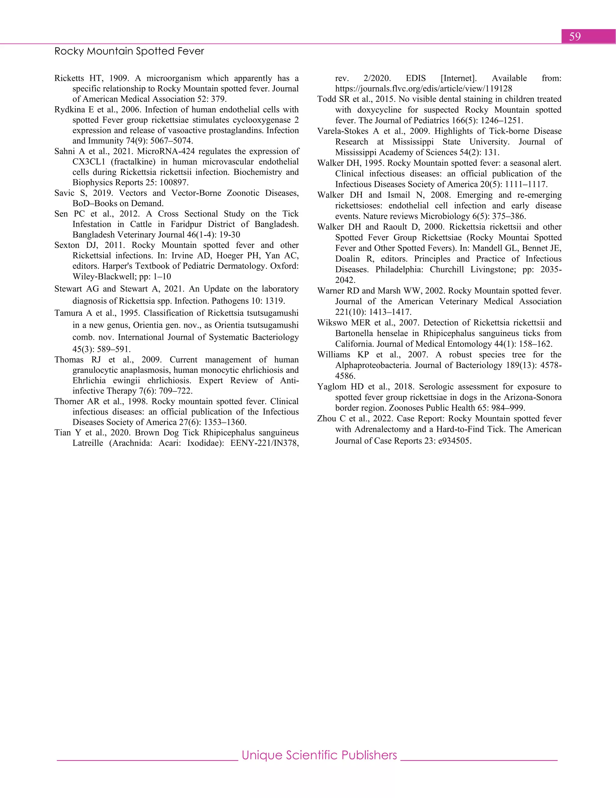 Rocky Mountain Spotted Fever | PDF
