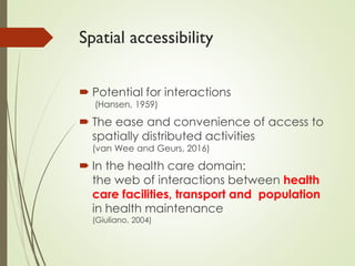 Assessing spatial accessibility to primary health care services in the ...