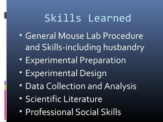 Experience in wpu mouselab revised | PPT