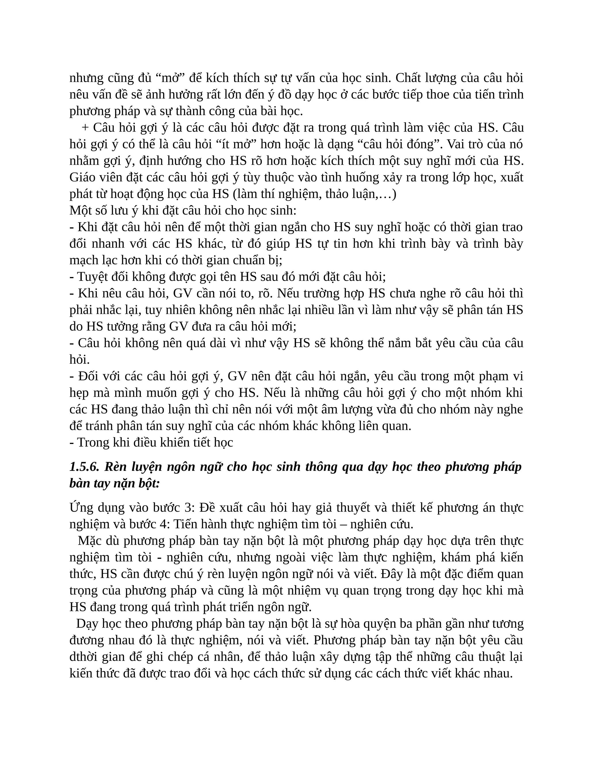 Tiểu luận: PP Bàn tay nặn bột trong dạy học TNXH chủ đề hệ cơ quan lớp 3 | PDF