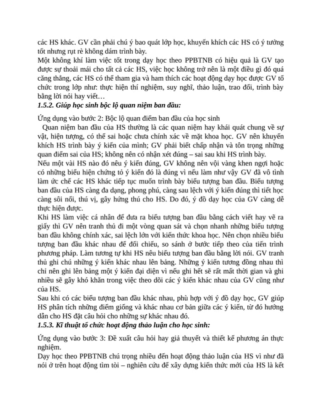 Tiểu luận: PP Bàn tay nặn bột trong dạy học TNXH chủ đề hệ cơ quan lớp 3 | PDF