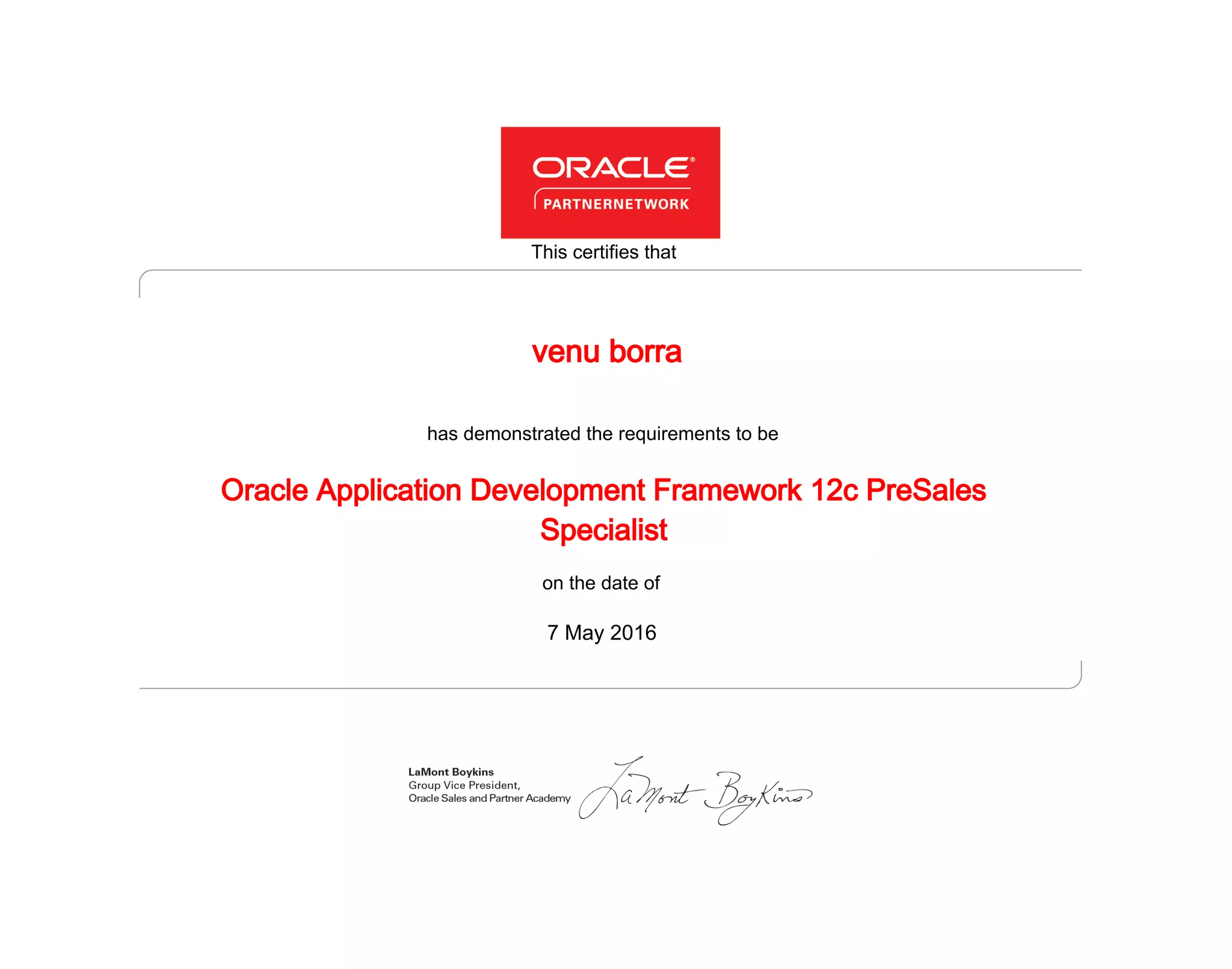 ADF presales certificate | PPT