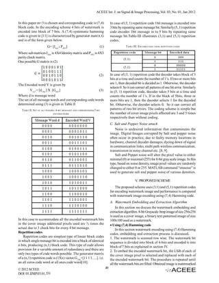 A Simple Robust Digital Image Watermarking against Salt and Pepper Noise using Repetition Codes ...