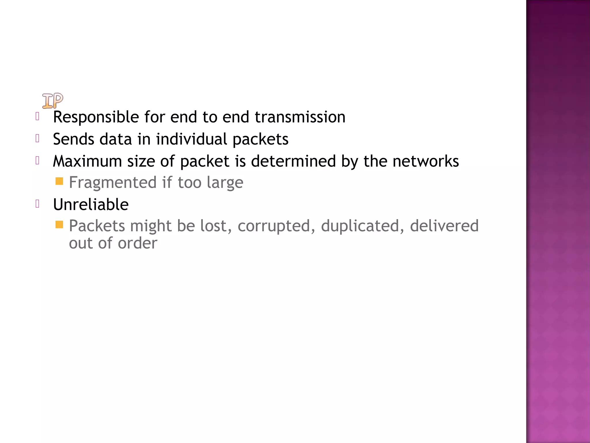 INTRODUCTION TO INTERNET PROTOCOL BY SAIKIRAN PANJALA | PPT