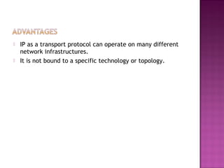 INTRODUCTION TO INTERNET PROTOCOL BY SAIKIRAN PANJALA | PPT