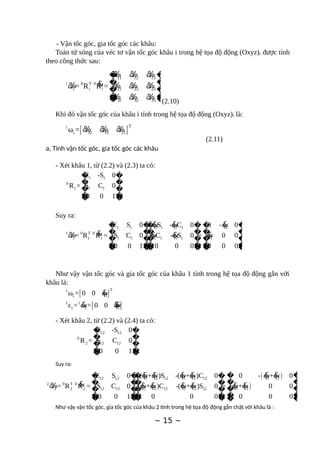 BTL TÍNH TOÁN THIẾT KẾ ROBOT GẮP CHI TIẾT | PDF