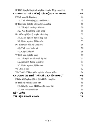 BTL TÍNH TOÁN THIẾT KẾ ROBOT GẮP CHI TIẾT | PDF