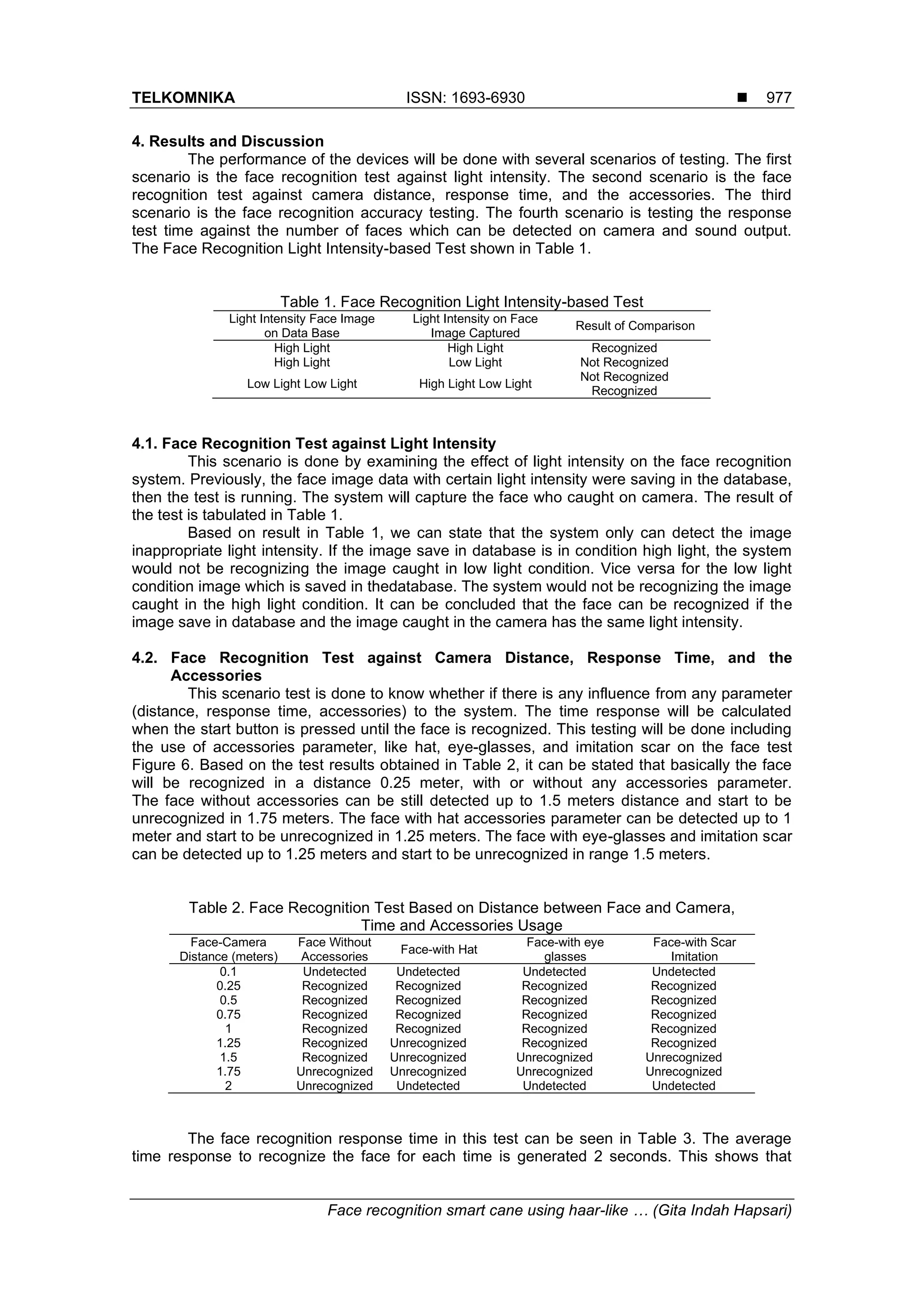 Face recognition smart cane using haar-like features and eigenfaces | PDF