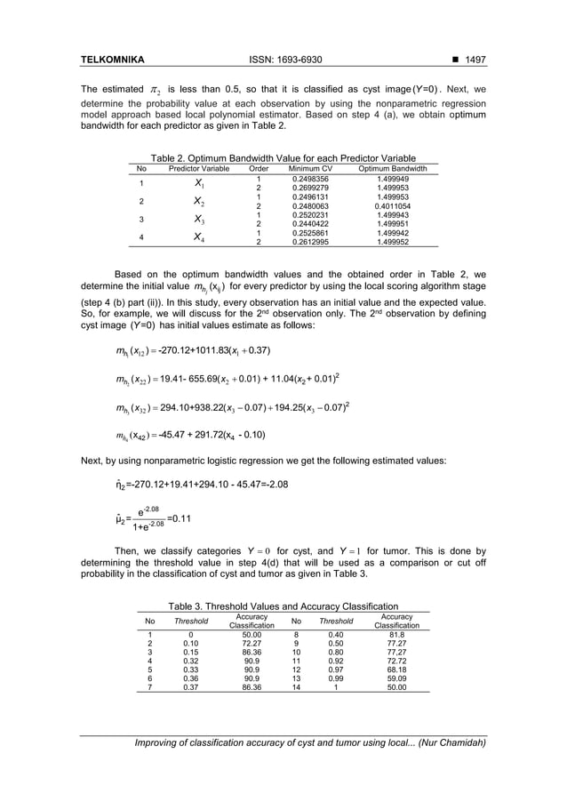 Improving Of Classification Accuracy Of Cyst And Tumor Using Local