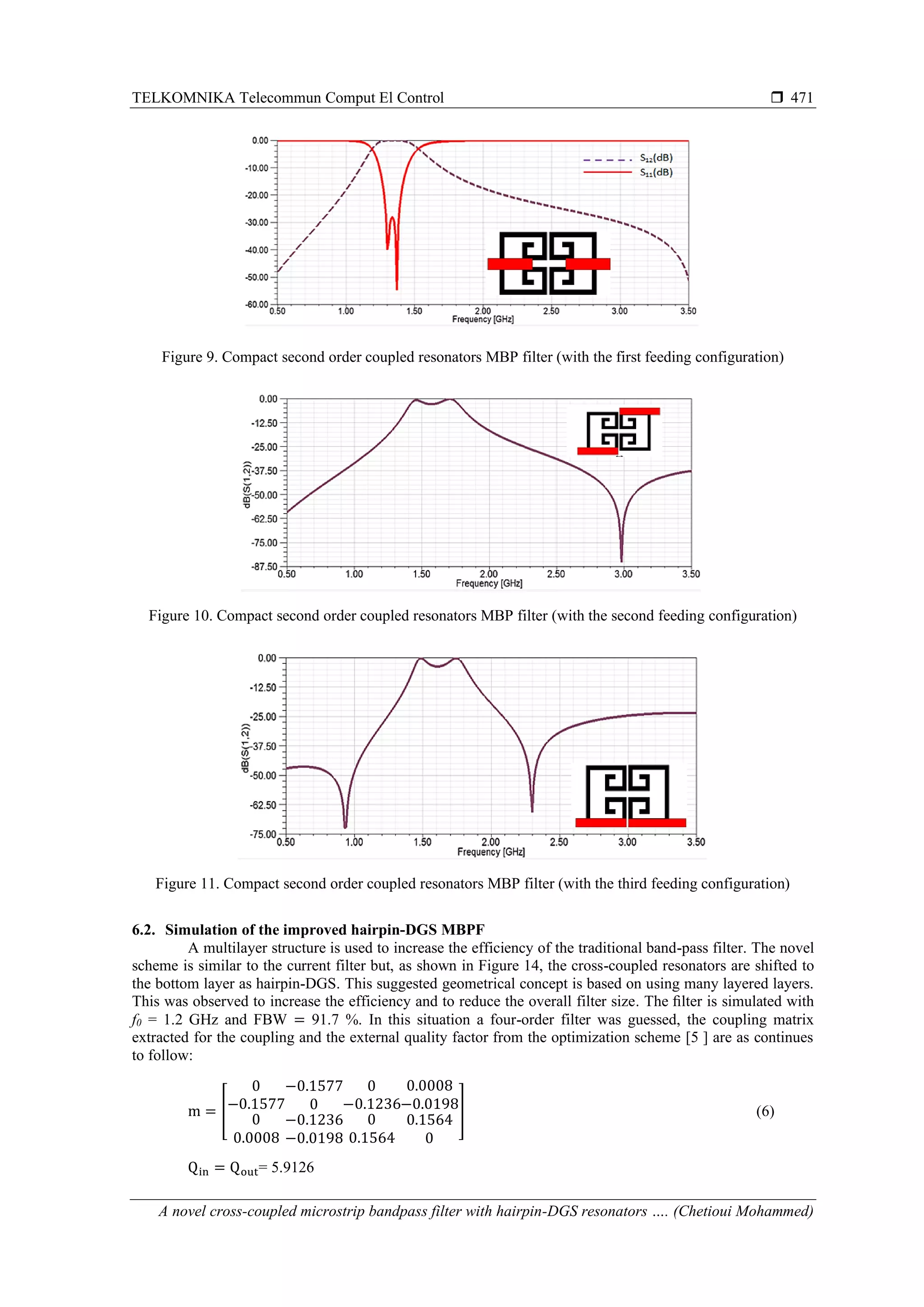 A novel cross-coupled microstrip bandpass filter with hairpin-DGS ...