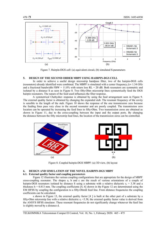 A Novel Cross Coupled Microstrip Bandpass Filter With Hairpin Dgs Resonators Using Coupling