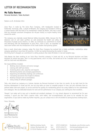 LETTER OF RECOMANDATION (1) | PDF