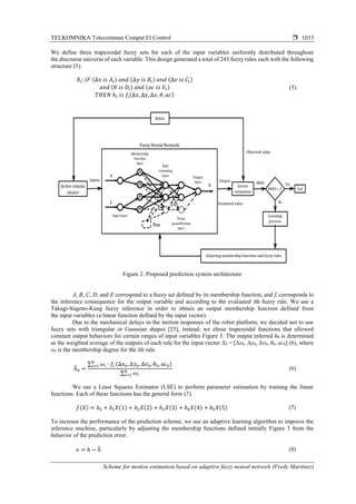 Scheme for motion estimation based on adaptive fuzzy neural network | PDF