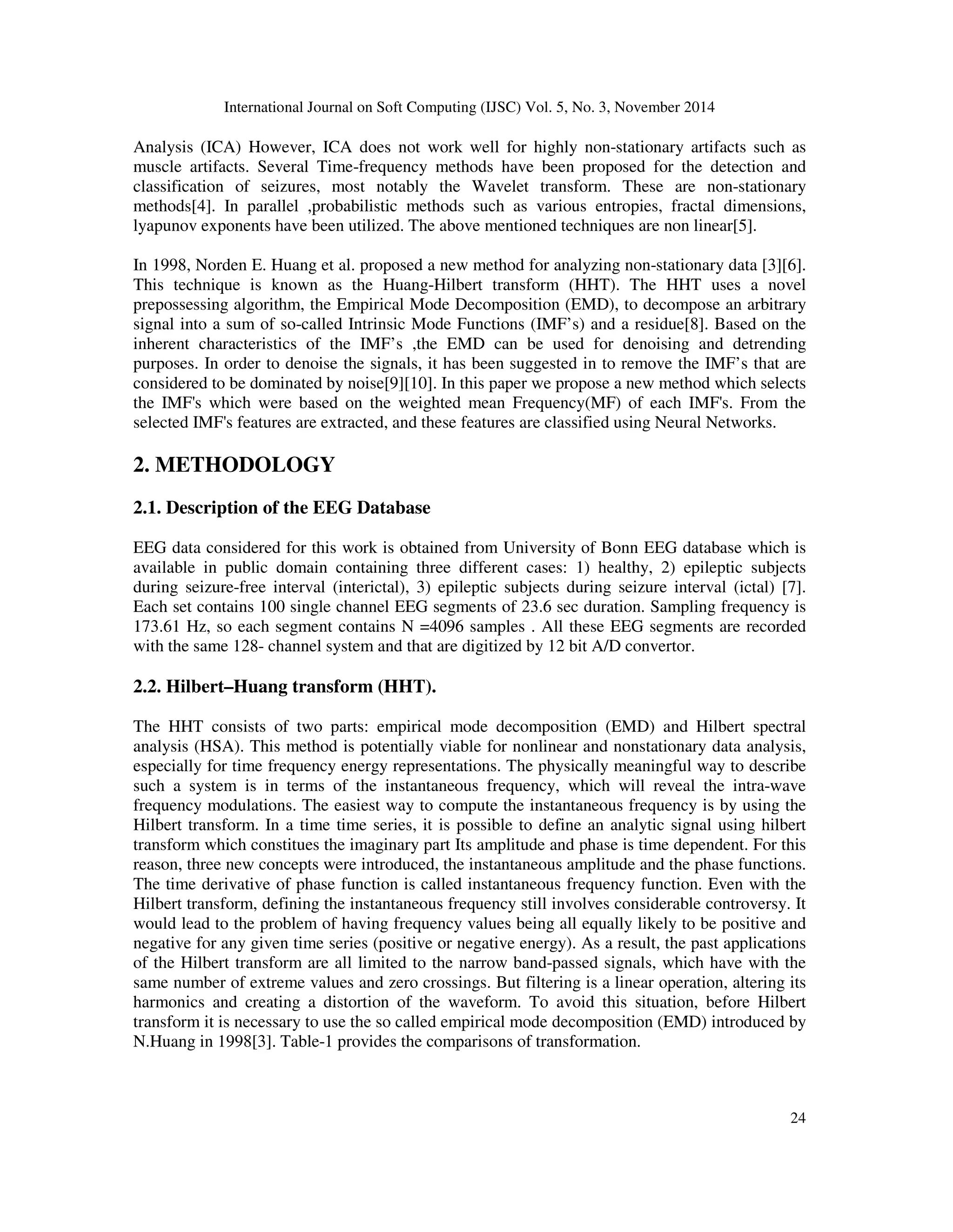 An Artificial Neural Network Model for Classification of Epileptic Seizures Using Huang-Hilbert ...