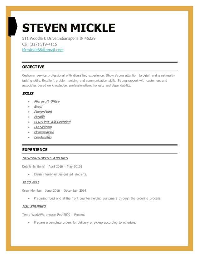 Steven's Resume | DOCX | Business and Finance