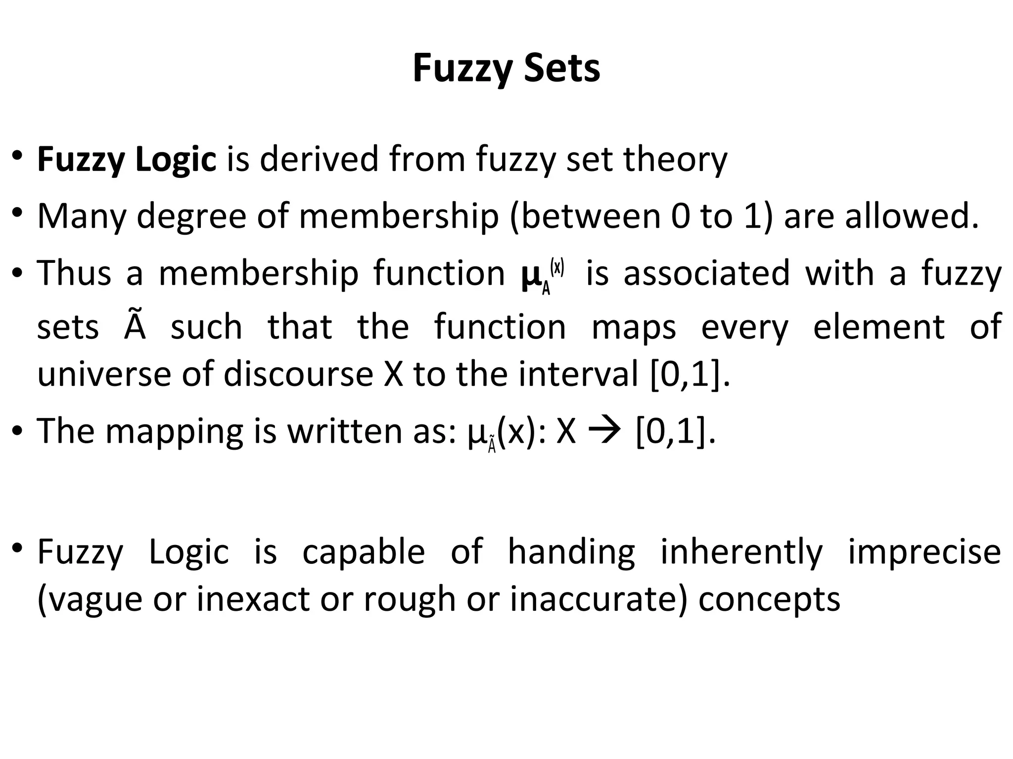 Fuzzy Set Theory | PPT