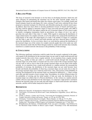 DISTRIBUTION OF MAXIMAL CLIQUE SIZE UNDER THE WATTS-STROGATZ MODEL OF EVOLUTION OF COMPLEX ...