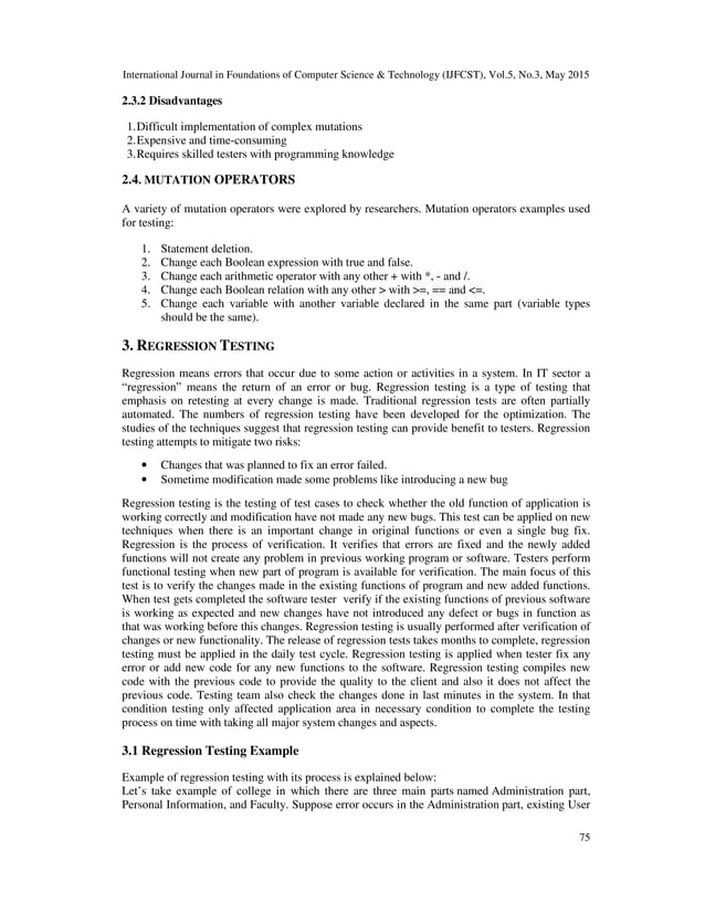 A Mutation Testing Analysis And Regression Testing Pdf