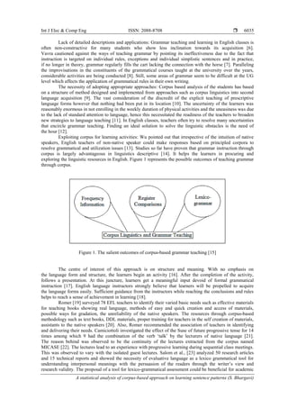 A statistical analysis of corpus based approach on learning sentence patterns | PDF