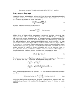 Controlling of Depth of Dopant Diffusion Layer in a Material by Time Modulation of Diffusion ...