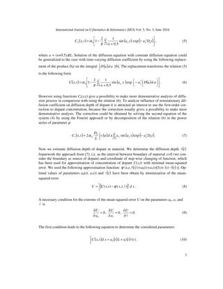 Controlling of Depth of Dopant Diffusion Layer in a Material by Time Modulation of Diffusion ...