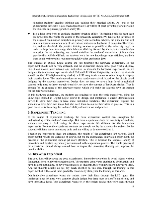 EXPLORATION ON TRAINING PRACTICE ABILITY IN DIGITAL LOGIC EXPERIMENT | PDF