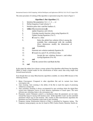 A Binary Bat Inspired Algorithm for the Classification of Breast Cancer Data | PDF