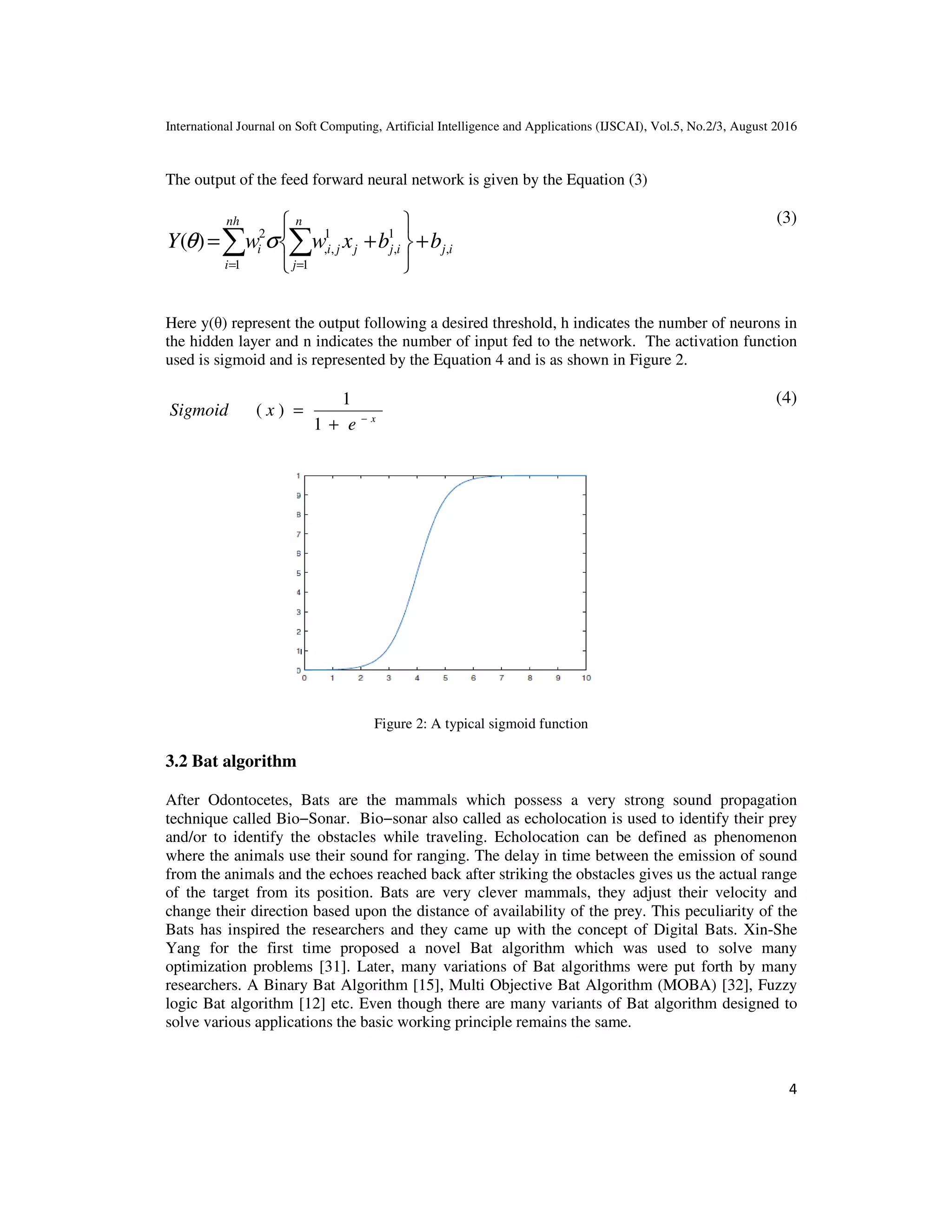 A BINARY BAT INSPIRED ALGORITHM FOR THE CLASSIFICATION OF BREAST CANCER ...