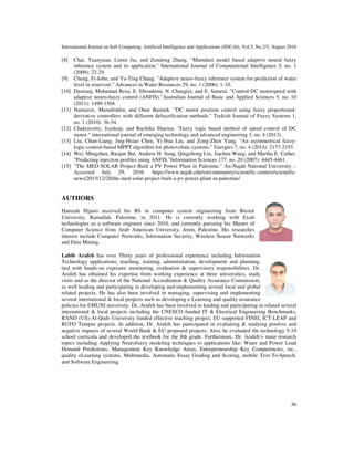 DESIGN OF DUAL AXIS SOLAR TRACKER SYSTEM BASED ON FUZZY INFERENCE ...