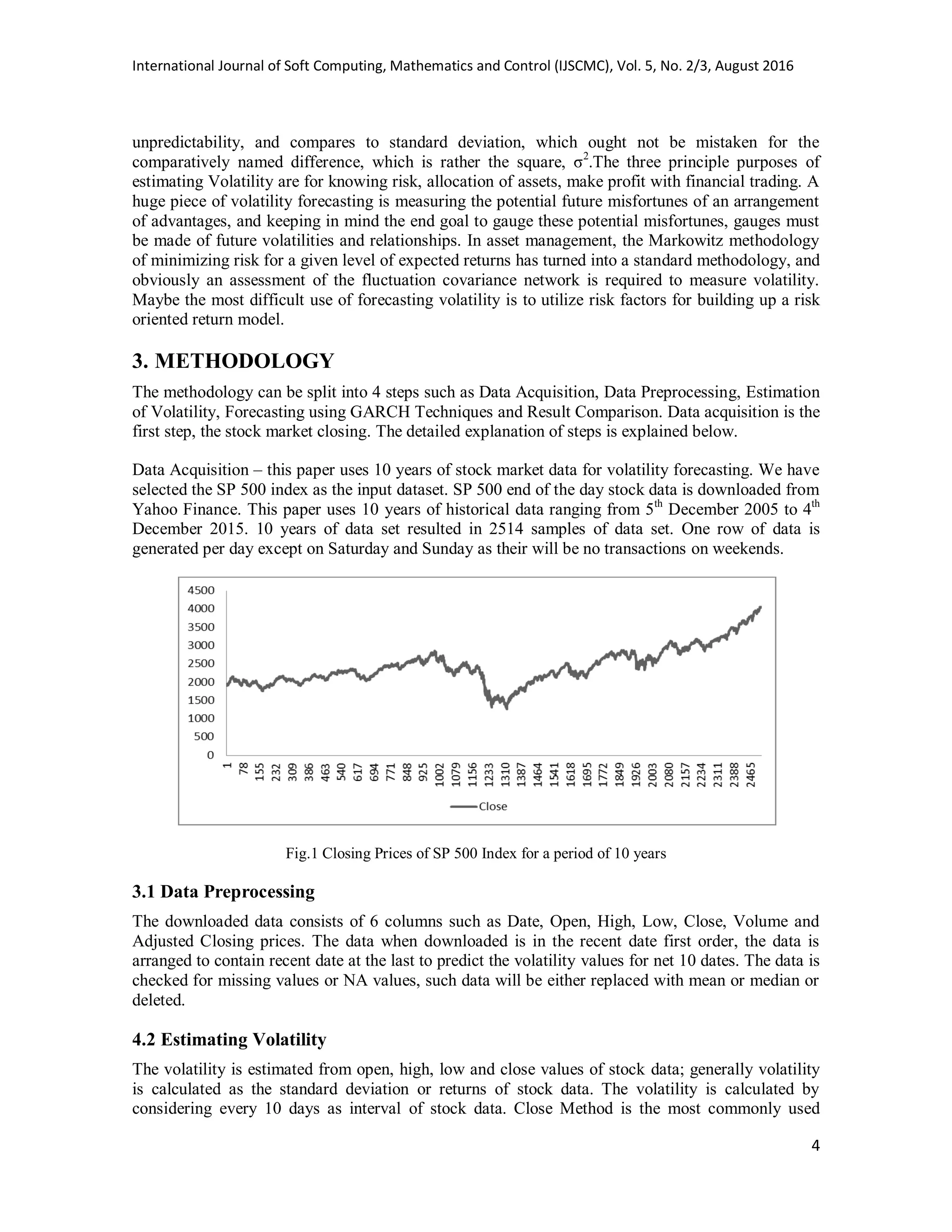 Volatility Forecasting A Performance Measure Of Garch Techniques With