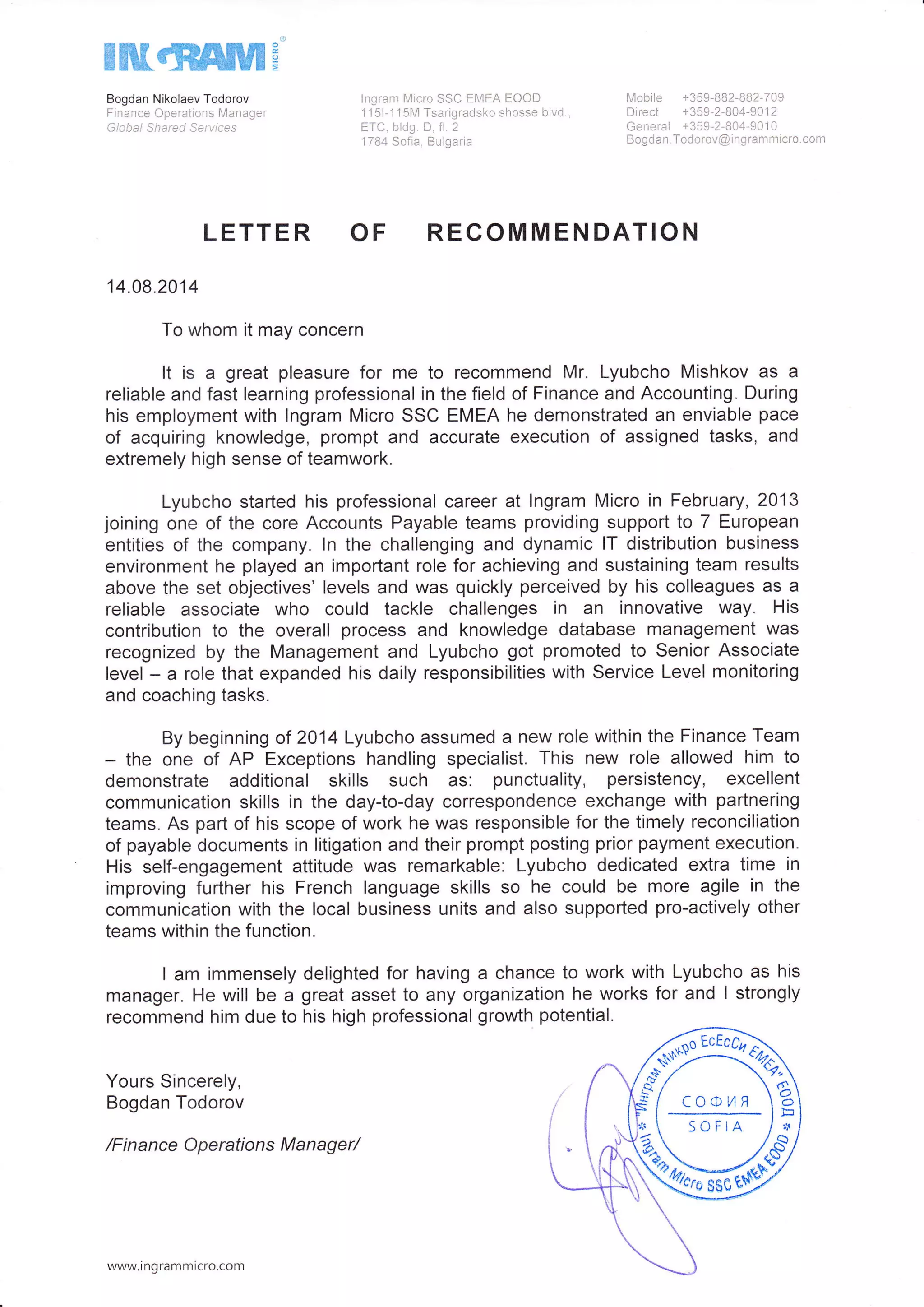 letter of recommendation IM | PDF
