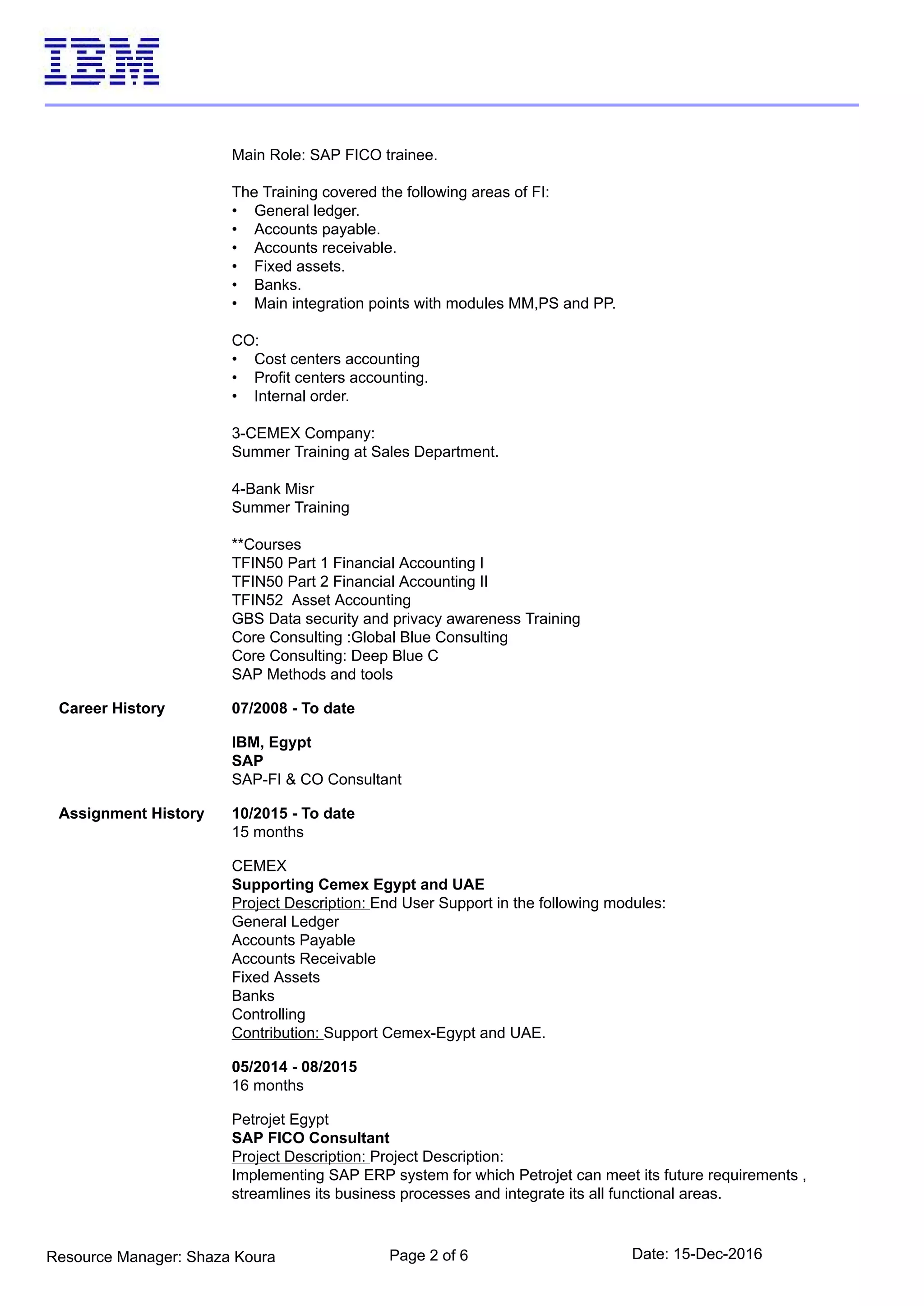 Sahar Kamal's CV _2016 | PDF