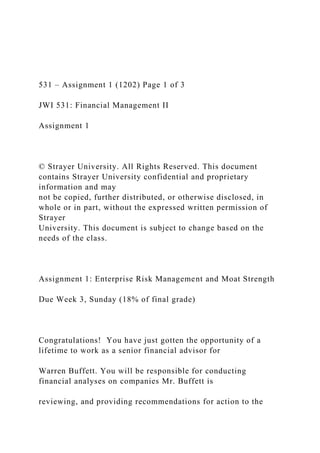 531 – Assignment 1 (1202) Page 1 of 3 JWI 531 Financial M.docx