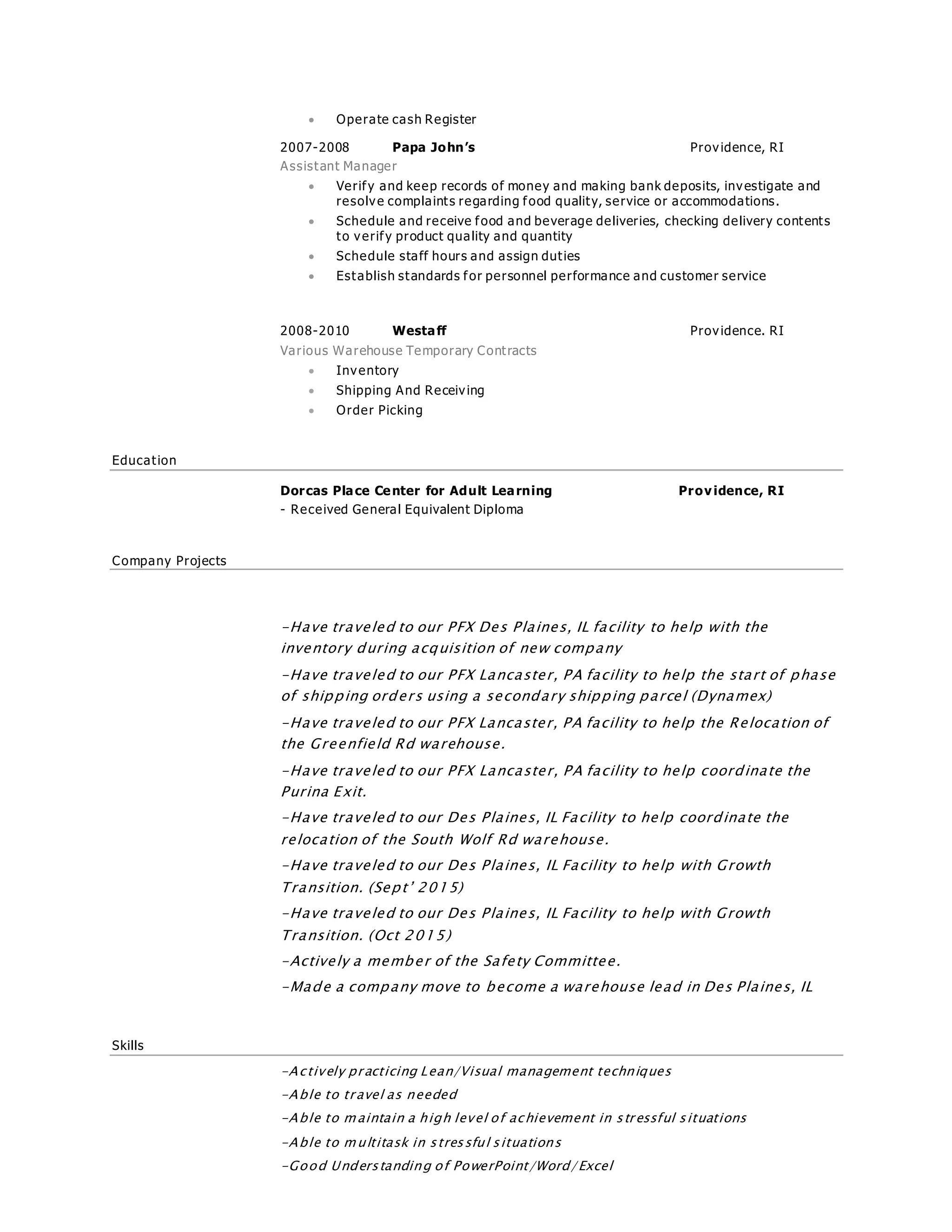 Luis Rios Resume | DOCX